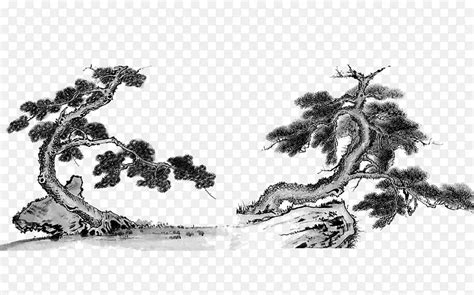 水墨画松树素材图片PNG图片素材下载 图片编号qarezwrb 免抠素材网