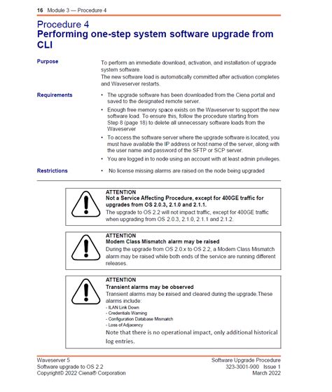 Waveserver 5 After Upgrading To Os 2 2 From Os 2 0 X Modem Class Mismatch Alarms Were Raised