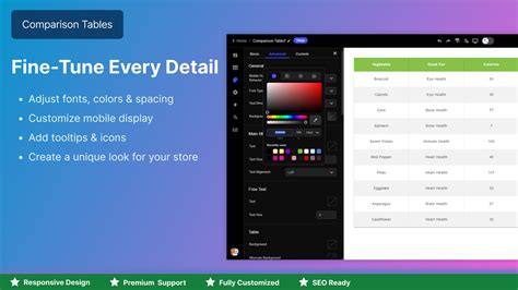 Cn Comparison Tables Create Comparison Tables For Shopify Shopify