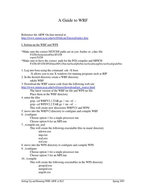 A Guide To Wrf Pdf Software Development Operating System Families