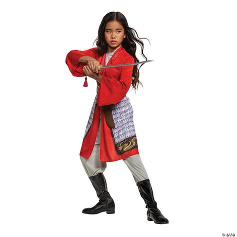 Girls Classic Mulan Hero Red Dress Costume Halloween Express