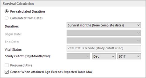 Survival Calculation Sectionpng — Seerstat Help System