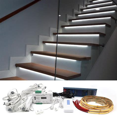 Slms01 Intelligent Motion Sensor Led Cob Strip Light Stair Light Kit 1 Kings Outdoor Lighting