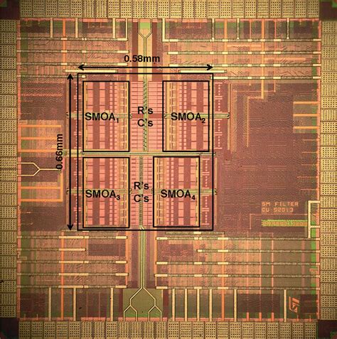 Die Photo Of The 65 Nm Cmos Filter Prototype Download Scientific Diagram