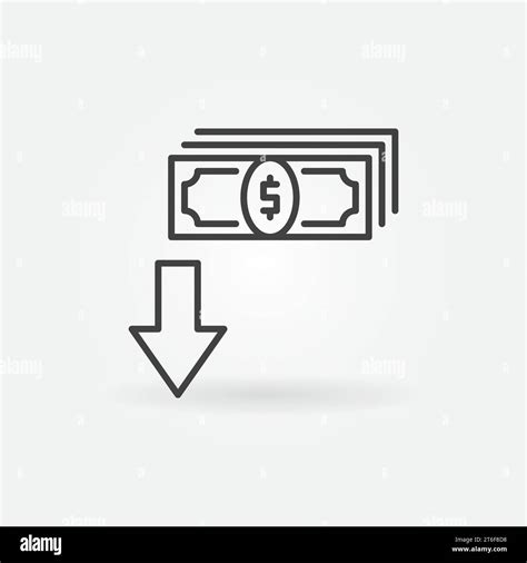 Cash Devaluation Vector Currency Value Lowering Concept Linear Icon Stock Vector Image And Art Alamy