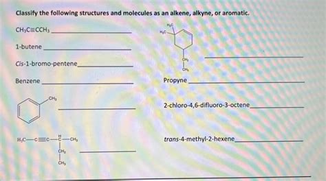 Solved Classify The Following Structures And Molecules As An
