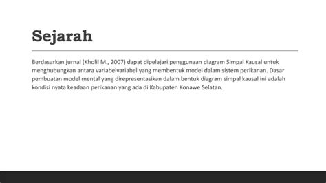 Contoh Penerapan Diagram Simpal Kausal Cld Oleh Oktavari Budi Arief Pptx