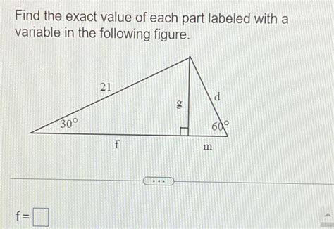 Solved Find The Exact Value Of Each Part Labeled With A