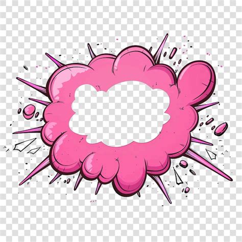 Premium Psd Blank Pink Comic Book Text Bubble Illustration