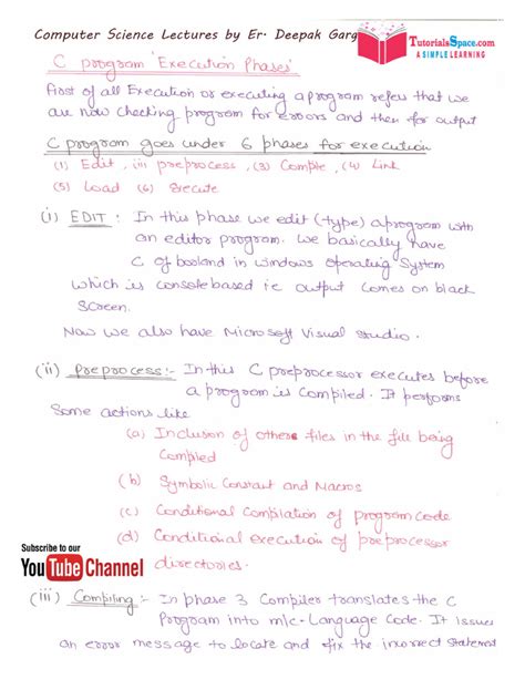 05 Program Execution Phases C Programming Language Tutorials Pdf