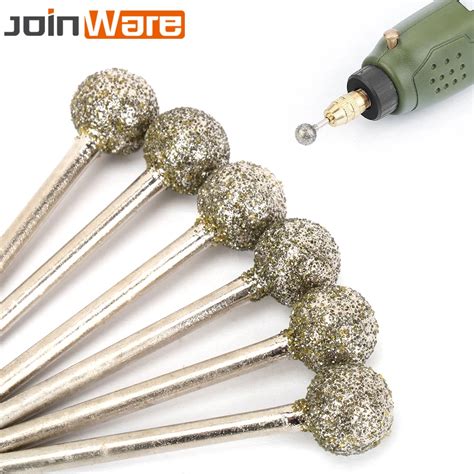 10 шт 3 мм хвостовик круглая шаровая форма алмазная шлифовальная головка гравировка абразивные