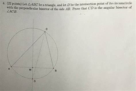 Solved Points Let AABC Be A Triangle And Let D Be The Answer Transtutors