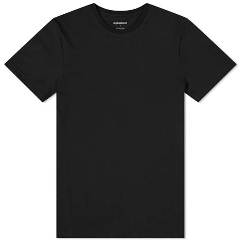 Organic Basics Mens Organic Cotton T Shirt In Black Organic Basics