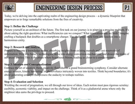 engineering design process reading comprehension and sort activity stem