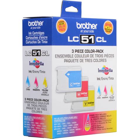 Brother Lc 51c Lc 51y And Lc 51m Color Ink Cartridges Lc513pks