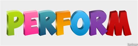 perform text effect and logo design word