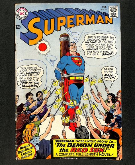 Superman 184 Demon Under Red Sun Curt Swan Full Runs And Sets Dc Comics Superman Superhero