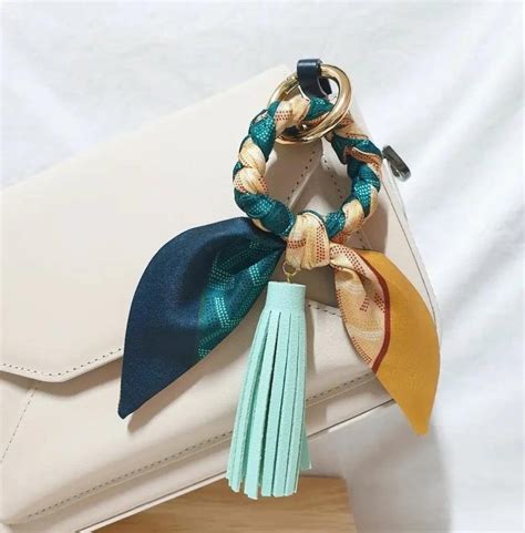 가방장식 실크리본테슬 키링 헬로마켓