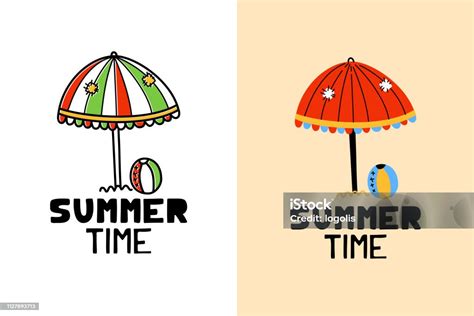 귀여운 벡터 태양 우산 문구 여름 시간그림은 실제 종이에서 잘라 스크랩북 요소입니다 종묘장 또는 아이 방 포스터 아트 포스터 0명에 대한 스톡 벡터 아트 및 기타 이미지