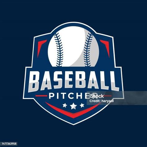 야구 배지 벡터 그래픽 템플릿 엠블럼 배지 패치 스타일의 스포츠 일러스트레이션 야구에 대한 스톡 벡터 아트 및 기타 이미지