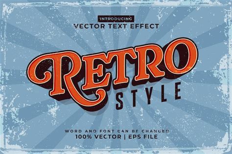 Premium Vector Editable Text Effect Retro D Style Premium Vector