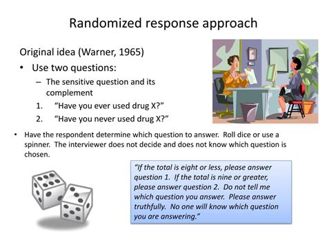 Ppt Randomized Response Approach To Sensitive Issues In Surveys Powerpoint Presentation Id