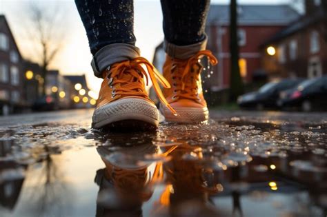 Puddle Ponderings Photo Premium Ai Generated Image