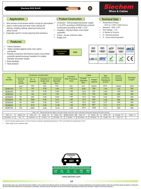 Sgx Cable Pdf Electrical Conductor Insulator Electricity