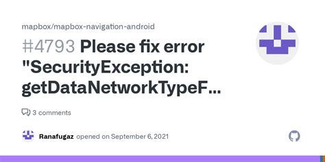 Please Fix Error Securityexception Getdatanetworktypeforsubscriber