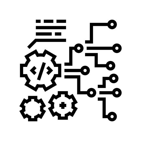 Code And Settings Working Process Line Icon Vector Illustration Vector Art At Vecteezy