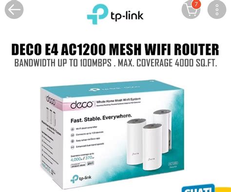 Tp Link Wifi Deco 3 Units E4 AC1200 Mesh Wifi Router Computers Tech Desktops On Carousell