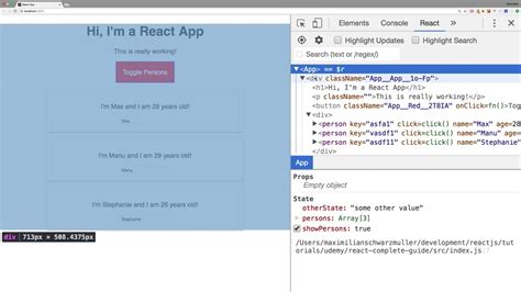 working with the react developer tools youtube