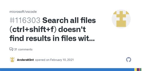 search all files ctrl shift f doesn t find results in files with very