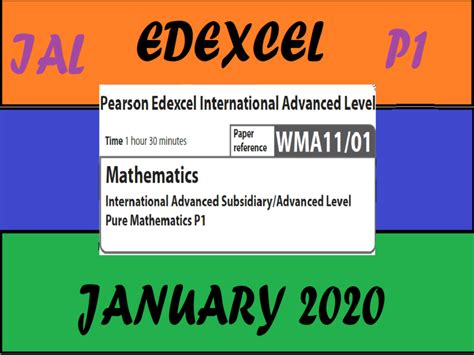 Guided Solution Edexcel IAL January 2020 P1 Teaching Resources