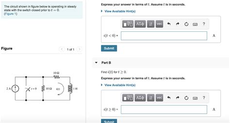 Solved Express Your Answer In Terms Of T Assume T Is In Chegg