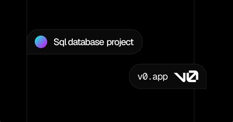 Sql Database Project V0 By Vercel