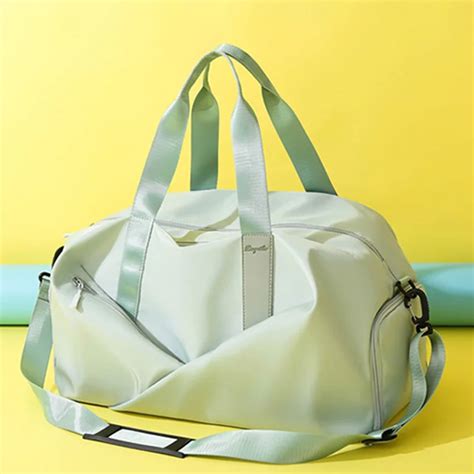 나일론 여성 스포츠 체육관 가방 여행 건조 젖은 가방 핸드백 다기능 수영 어깨 메신저 주말 피트니스 훈련 가방 Aliexpress