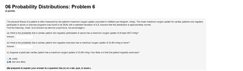 Solved 06 Probability Distributions Problem 6 2 Points