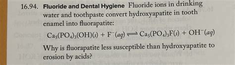 Answered 1694 Fluoride And Dental Hygiene Fluoride Ions In Drinking