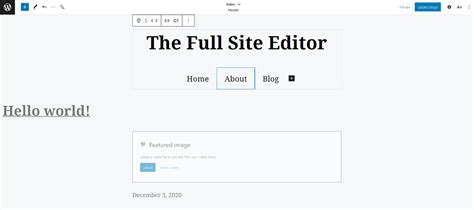 An Early Look At Full Site Editing In WordPress Speckybabe
