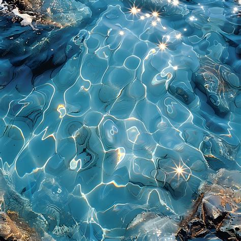 Premium Photo Serene Sea Patterns With Sunlight Reflections