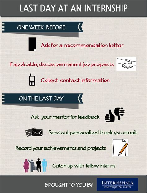 Last Day At An Internship Must Dos