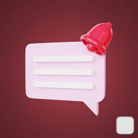 Premium Psd Chat Message Notification Icon 3d Illustration