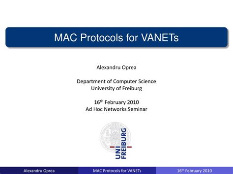 Ppt Mac Protocols For Vanets Powerpoint Presentation Free Download