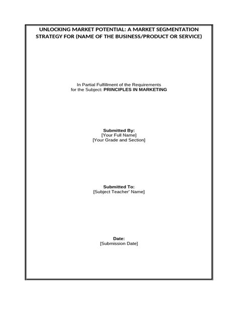 Market Segmentation Strategy Guide Pdf