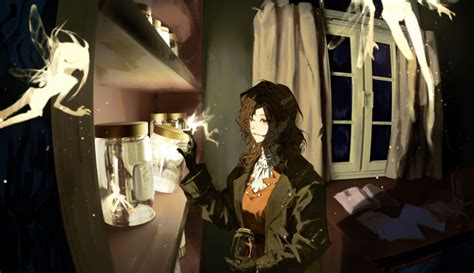 Safebooru 1girl Absurdres Braces Brown Coat Brown Hair Coat Dark
