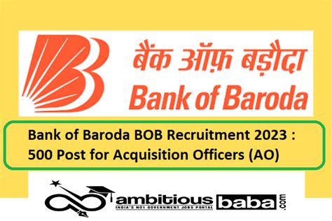 Bank Of Baroda Bob Recruitment 2023