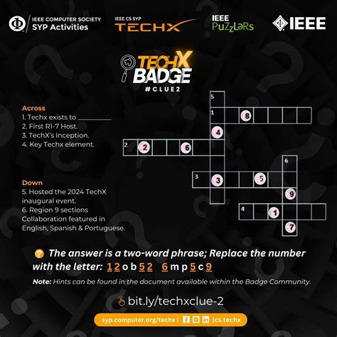 Ieeecs Cssyp Cstechx Ieeepuzzlers Techxbadge Gameon Clue1 Ieee Computer Society Syp Techx