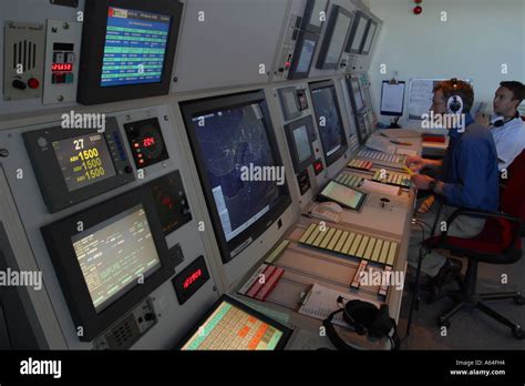 Air Traffic Control Atc Controller At Work In The Airways Radar Room
