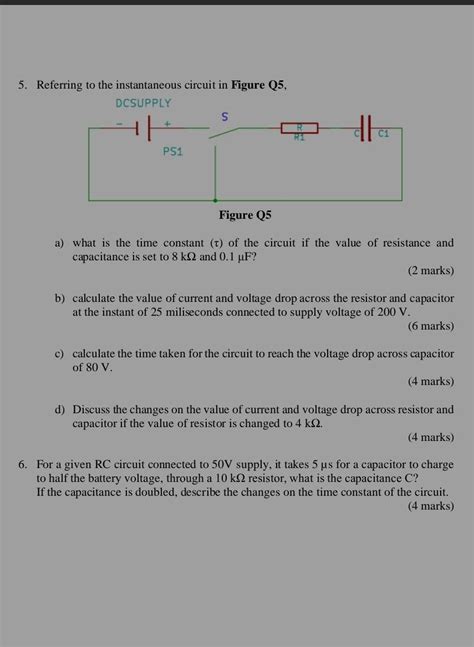 Solved Referring To The Instantaneous Circuit In Figure Chegg